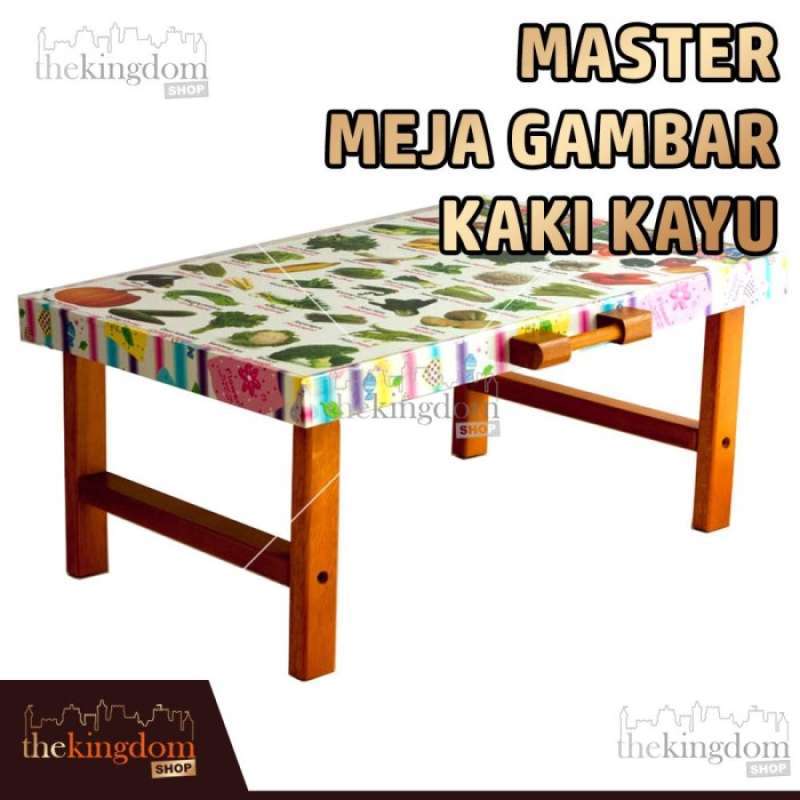 Promo Master Meja Gambar Kaki Kayu / Meja Belajar / Meja Laptop / Meja ...