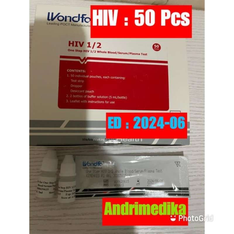 Promo Hiv Strip Standart Reagen Isi 50 Test Diskon 33% Di Seller Jaya ...