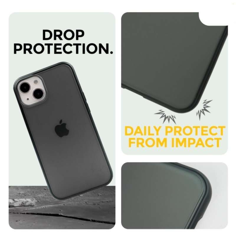 Promo Case iPhone 13 Pro Max Mini Octagoods Edge Bumper Hybrid Matte ...