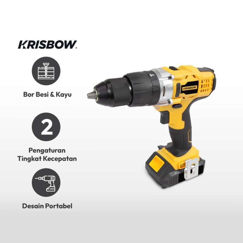 Promo Krisbow Mesin Bor Listrik Cordless 18v Li-ion Diskon 15% Di Seller Krisbow Indonesia ...