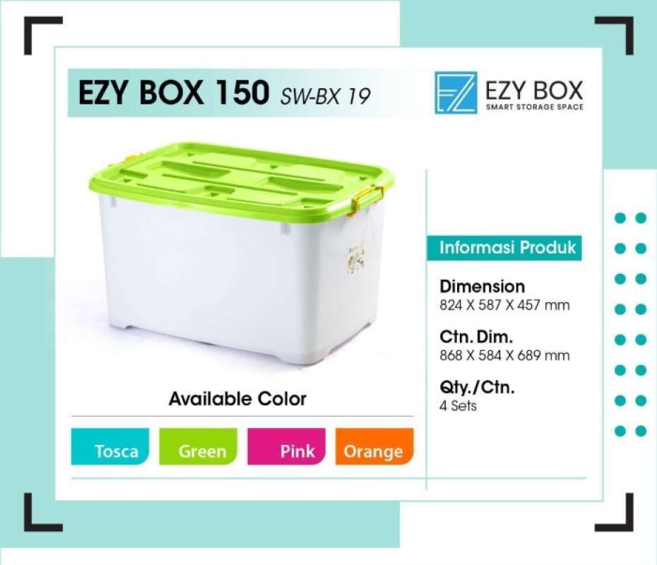 Promo Container Box Ezy 150 L Diskon 28% Di Seller Sakiyem Shop ...