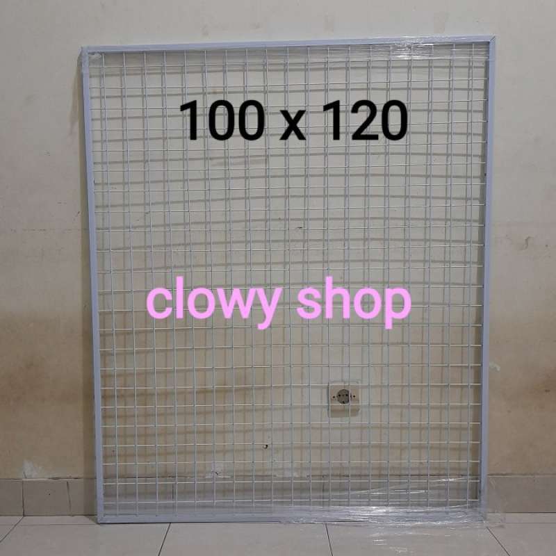 Promo jaring ram besi 100 x 120 bingkai / ram besi bingkai - Putih ...