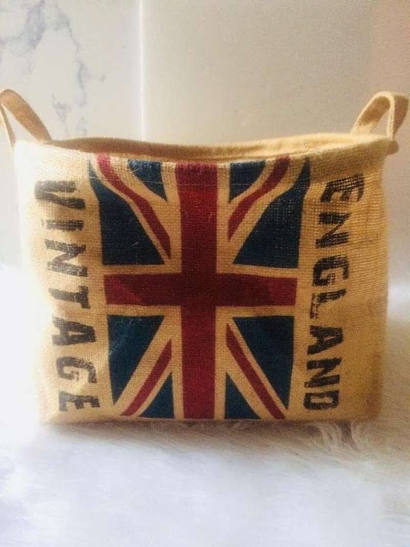 Promo STORAGE KAIN MOTIF BENDERA ENGLAND/KANTONG/KERANJANG Diskon 23% ...