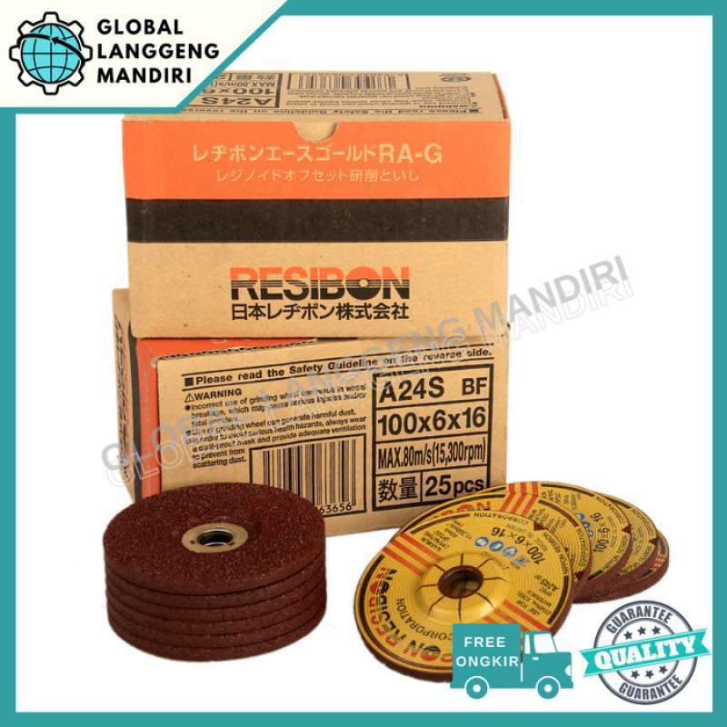 Promo BATU GERINDA NIPPON RESIBON 4x6 1 PACK ISI 25PC POLES STAILESS ...