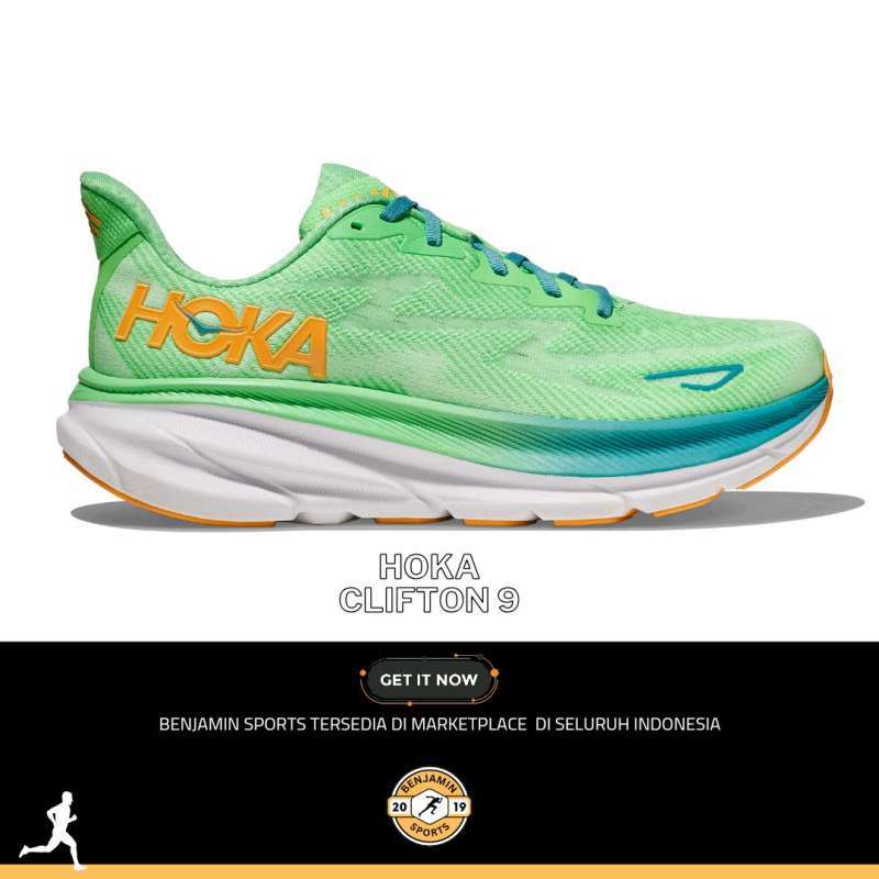 Promo HOKA Clifton 9 original | Sepatu lari Pria Original Resmi ...