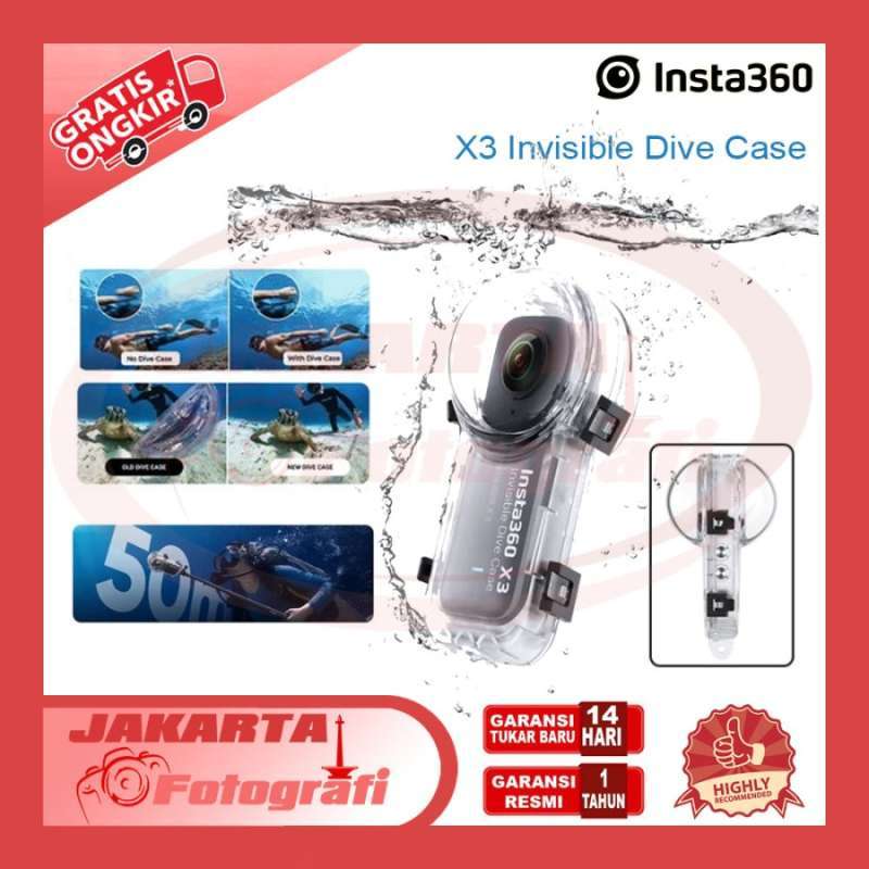 Jual Insta360 X3 Invisible Dive Case Insta 360 One X3 Dive Housing di Seller Jakarta Fotografi ...