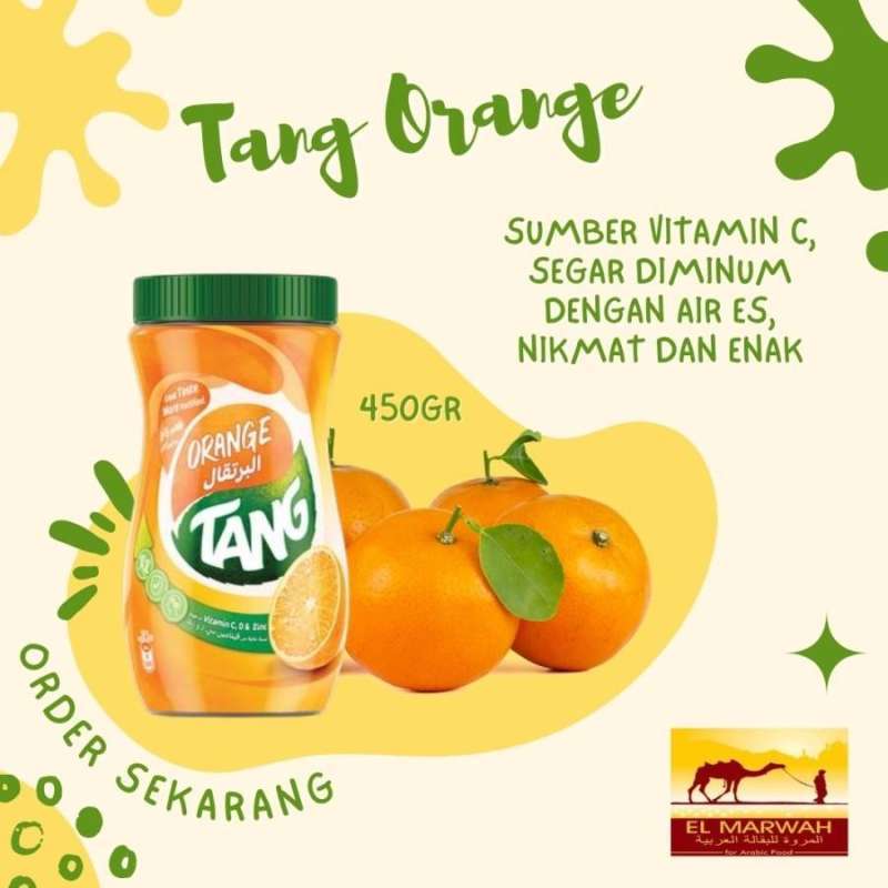 Jual Minuman bubuk rasa orange tang asli serbuk original 450 g di ...