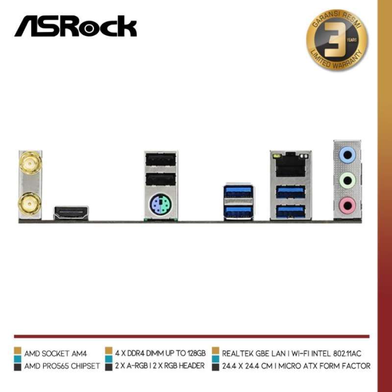 Jual ASROCK B550M WiFi SE | Motherboard AMD PRO565 AM4 DDR4 Micro ATX ...