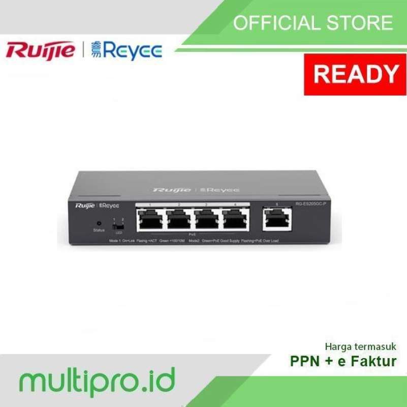 Jual Ruijie Reyee 5 Port Gigabit Poe/poe+ Cloud Managed Switch Rg ...