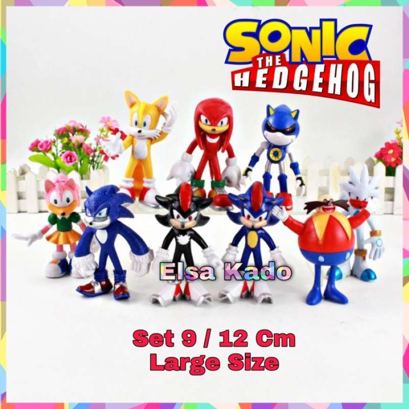 Promo Figure Sonic The Hedgehog Set Isi 9 Topper Cake Mainan Diskon 23% ...