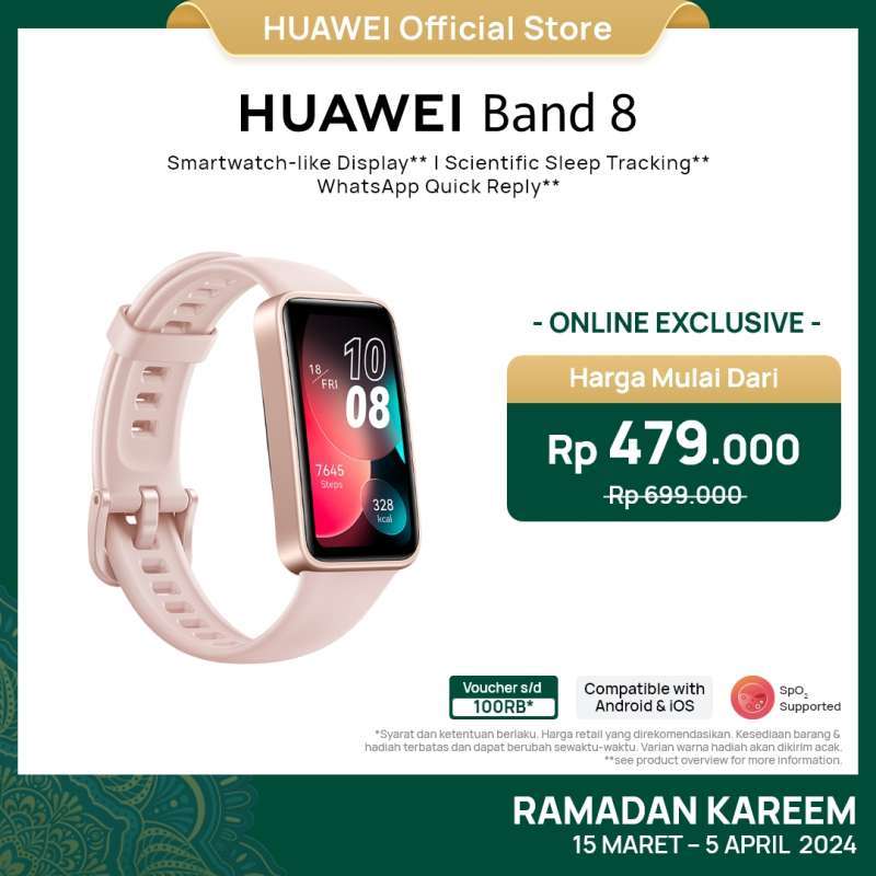 Jual HUAWEI Band 8 Smartband| Smartwatch-like Display | Professional ...