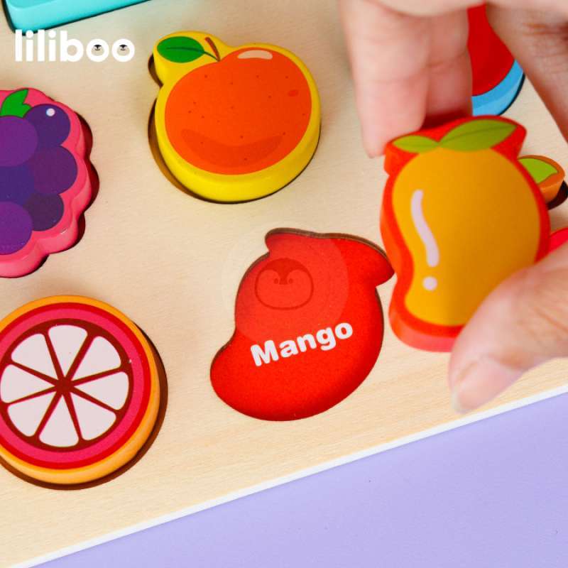 Promo Liliboo Aika Mainan Edukasi Anak Montessori Kayu Puzzle Board 3d ...