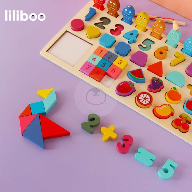 Promo Liliboo Aika Mainan Edukasi Anak Montessori Kayu Puzzle Board 3d ...