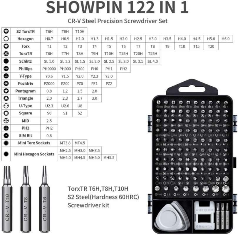 Promo ISKU Obeng Set 122 in 1 hp full set lengkap original/Alat Bongkar HP - 122 pcs Diskon 23% ...