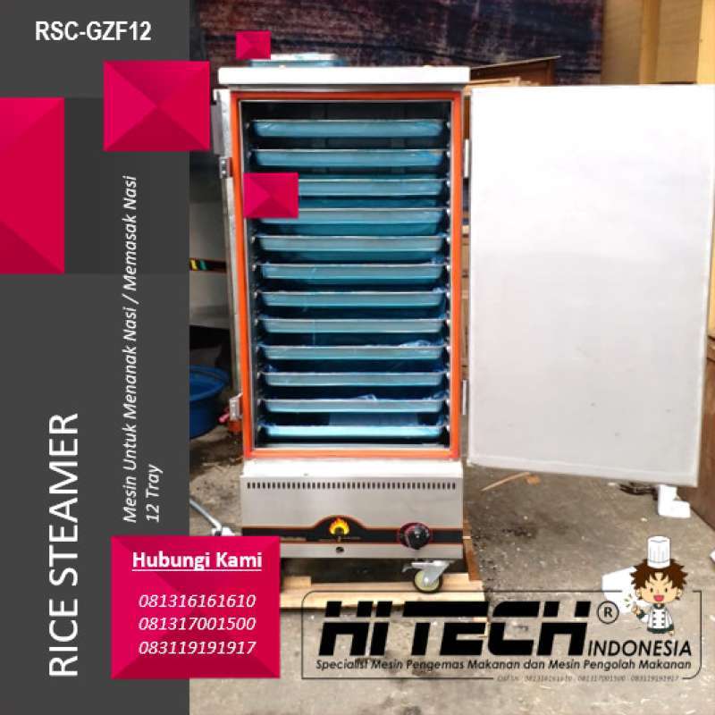 Jual Gas Rice Steamer 12 Tray Fomac Rsc-Gzf12 Mesin Penanak Nasi 12 Rak New di Seller Carthinks ...
