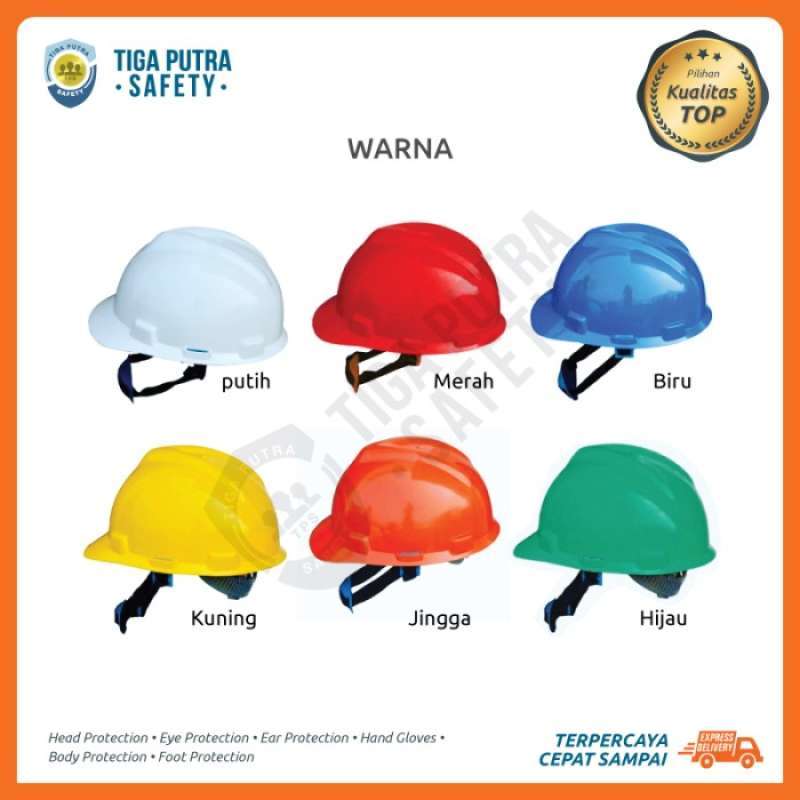 Promo Helm Proyek V-Gard Safety Helmet Kerja Lapangan + Tali Dagu Viva ...