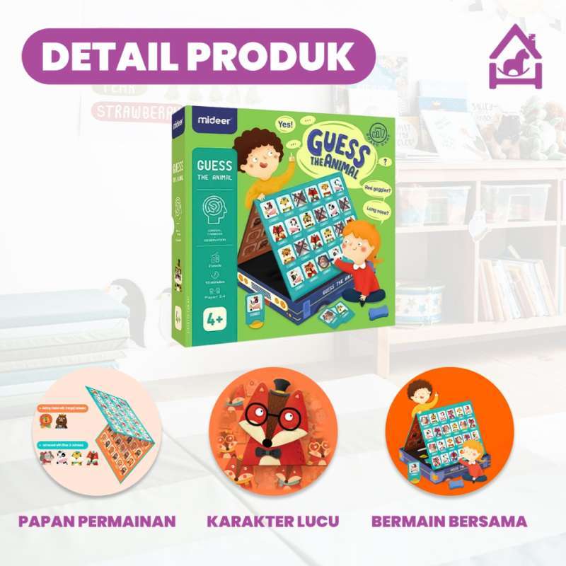 Jual Mideer Yogi Card/guess Animal/logical Game/my First Cognitive/stikerl2 Di Seller Happy Play ...