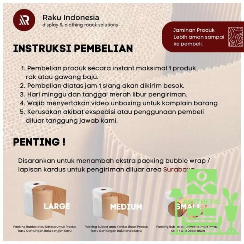 Promo Sale, ROMA - rak susun 4 mini tiang besi dengan ambalan kayu ...