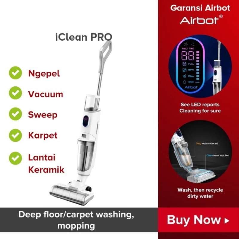 Promo Baru Airbot Iclean Pro (Chinese Version) Wet Dry Cordless Vacuum ...