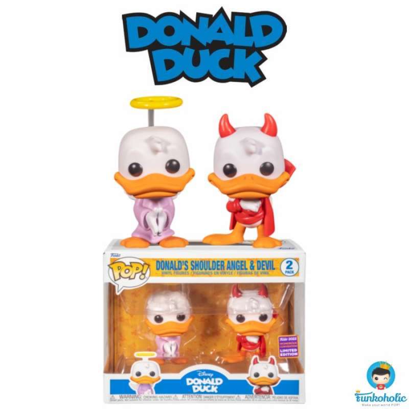 Promo POP! Disney Donald's Shoulder Angel & Devil WONDERCON EXCLUSIVE ...