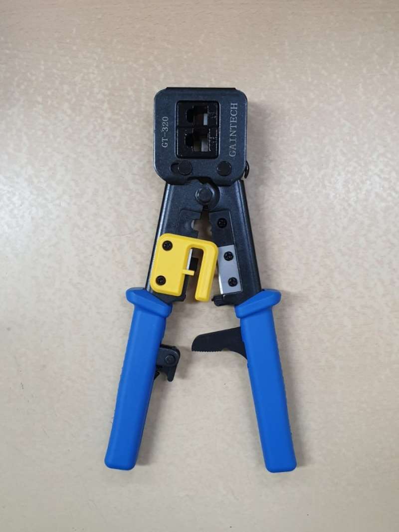 Promo crimping tool gaintech rj45 lan cat 5 6 7 rj12 rj11 6p 8p 3in1 gt ...