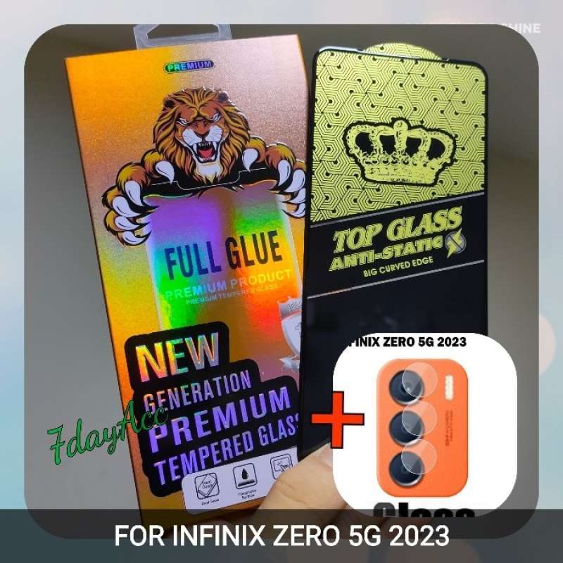 Promo INFINIX ZERO 5G 2023 PREMIUM TEMPERED GLASS STATIC CLEAR + LENS ...
