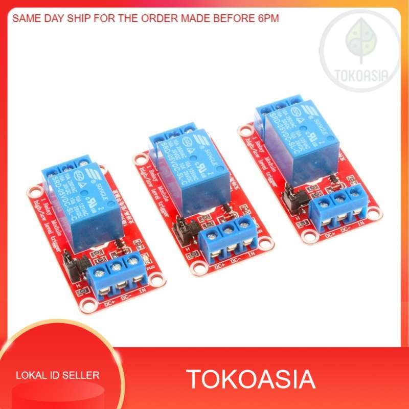 Jual 1 Channel Relay with Optocoupler Module Board Shield High Low ...