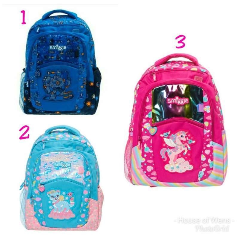 Jual Smiggle Universe Backpack - Tas Backpack Anak Smiggle - Biru Di ...