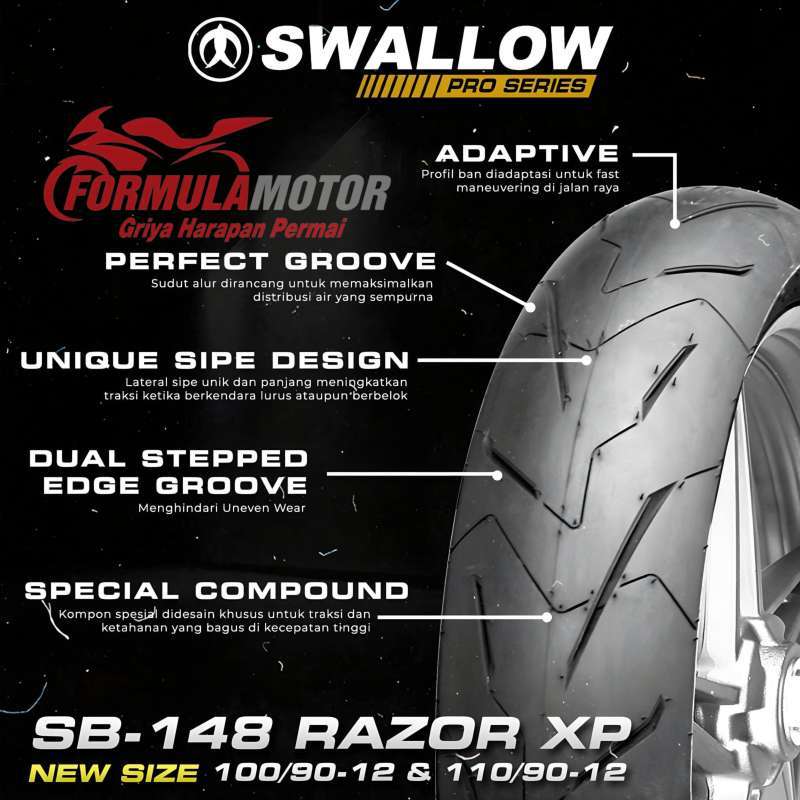 Jual Swallow Razor XP Ring 12 Tubeless All Size SoftCompound - Ban ...