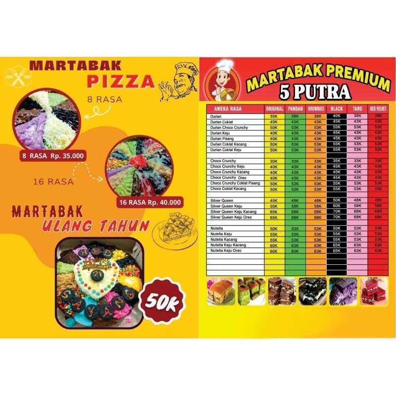 Jual Print Cetak Menu Makanan Custom Ukuran A4, 21cmx30cm Tidak ada ...
