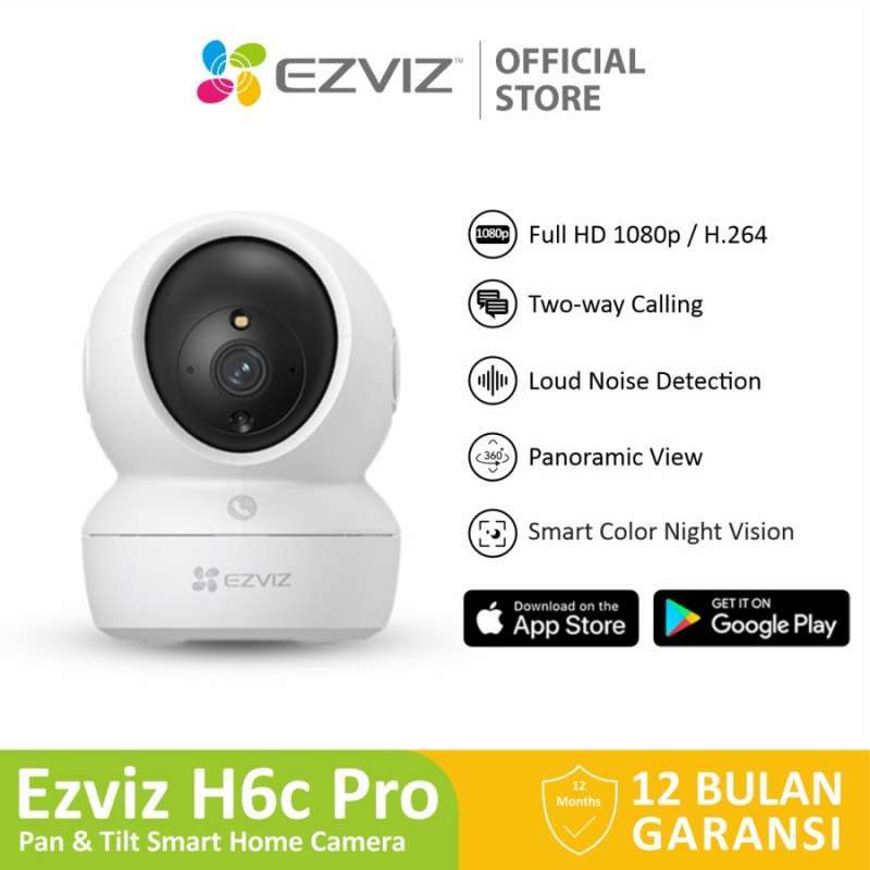 Jual Ezviz H6c Pro 2MP Smart Wifi Pan Tilt IP Camera CCTV Indoor 1080p ...