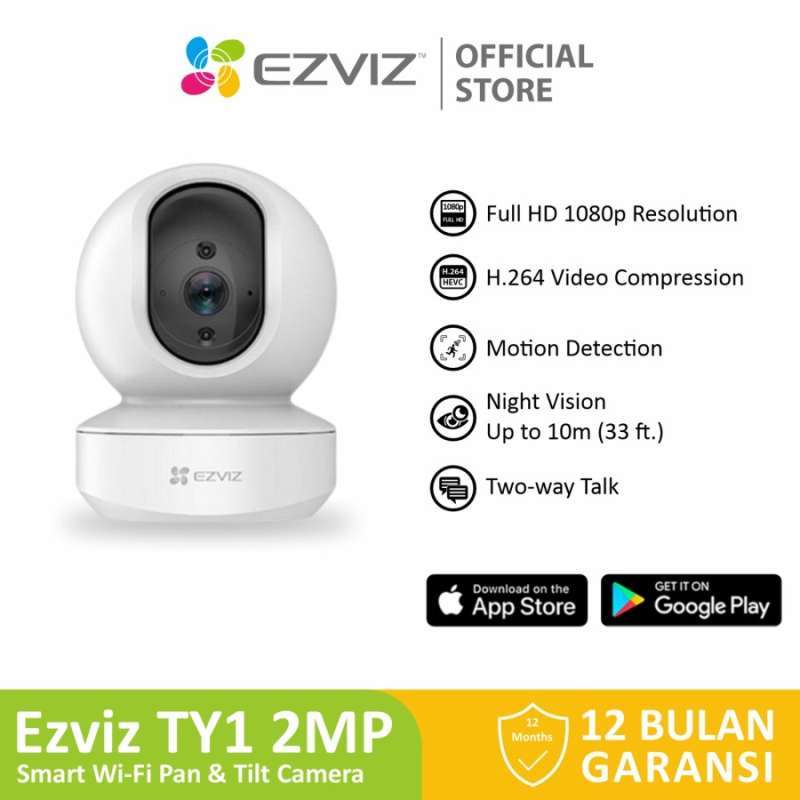 Promo Ezviz TY1 2MP Smart Wifi Pan Tilt IP Camera CCTV Indoor 1080p ...