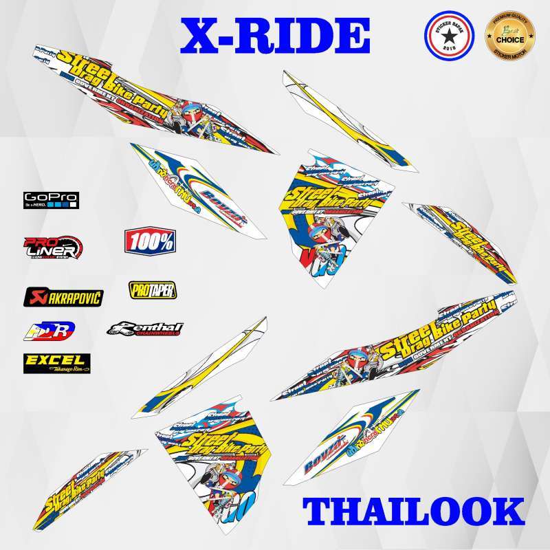 Jual Sticker Striping Yamaha X Ride Motor Variasi Thailook - Putih ...