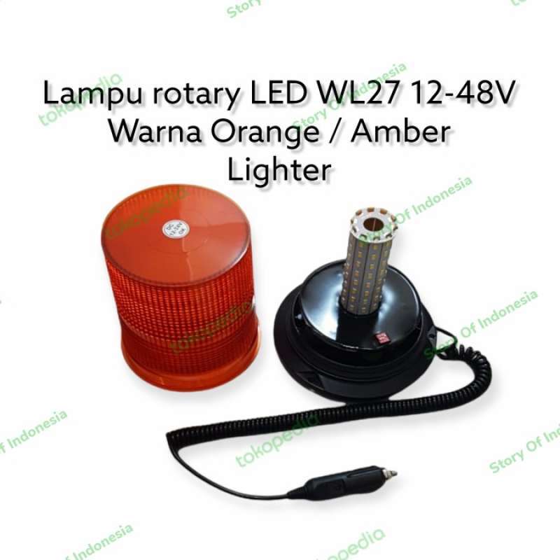 Promo Secure Lampu Rotary Magnet Wl27 12-48v Amber Led Wl 27 Kuning ...