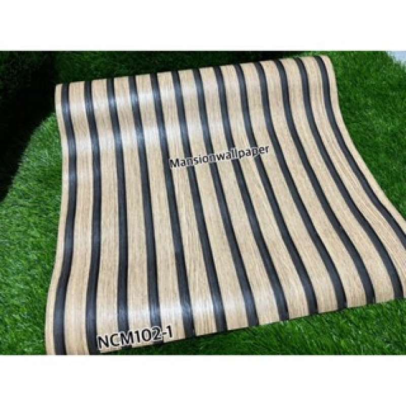 Jual Wallpaper Dinding Motif Wpc Panel Kayu 3d Visual Effect Coklat Abu ...
