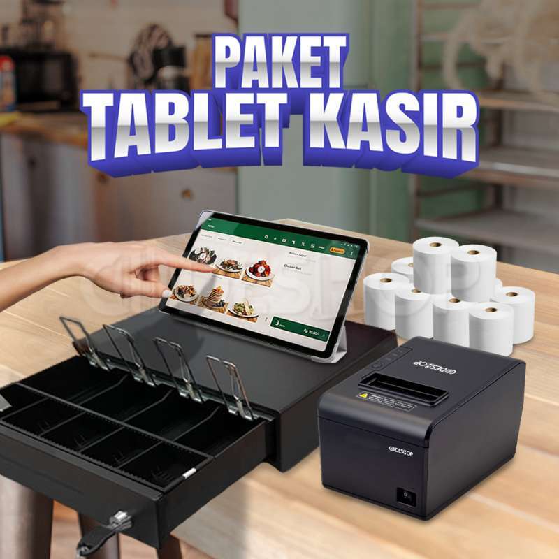 Jual Paket Printer Thermal Tablet Laci Kasir Kertas Termal 80mm ...