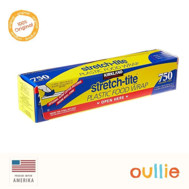 Promo Kirkland Signature Stretch-tite Plastic Food Wrap 750 Sq Ft ...