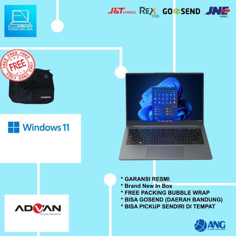 Jual Advan Workplus /ryzen 5-6600h/16gb/512gb Ssd/14″ Fhd Ips/win 11 ...