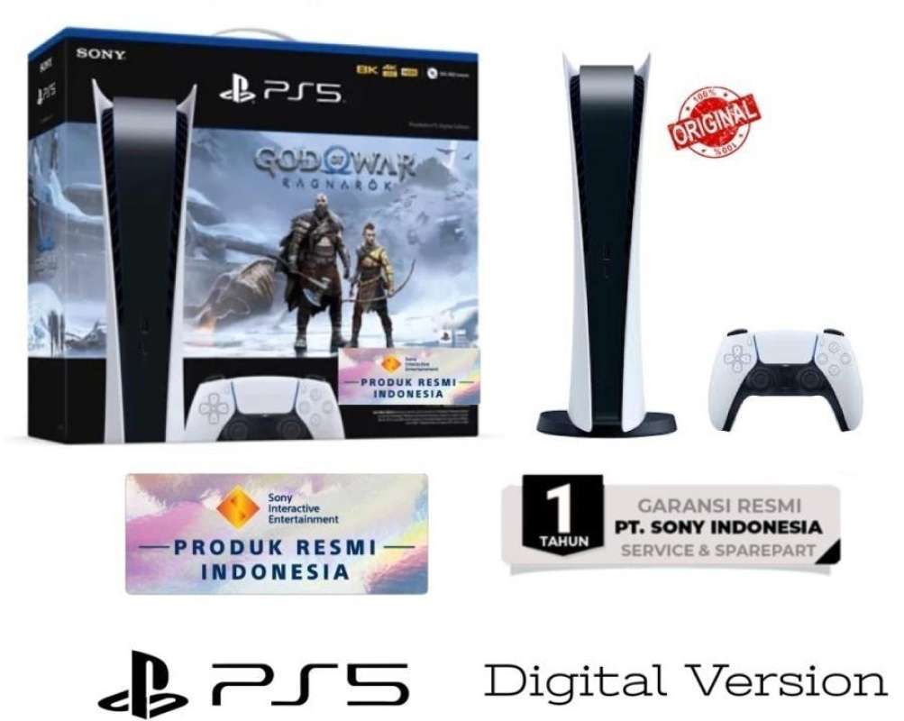 Jual Playstation 5 Digital Version God Of War Ragnarok Bundle Ps5 - Paket 2stik G Di Seller ...