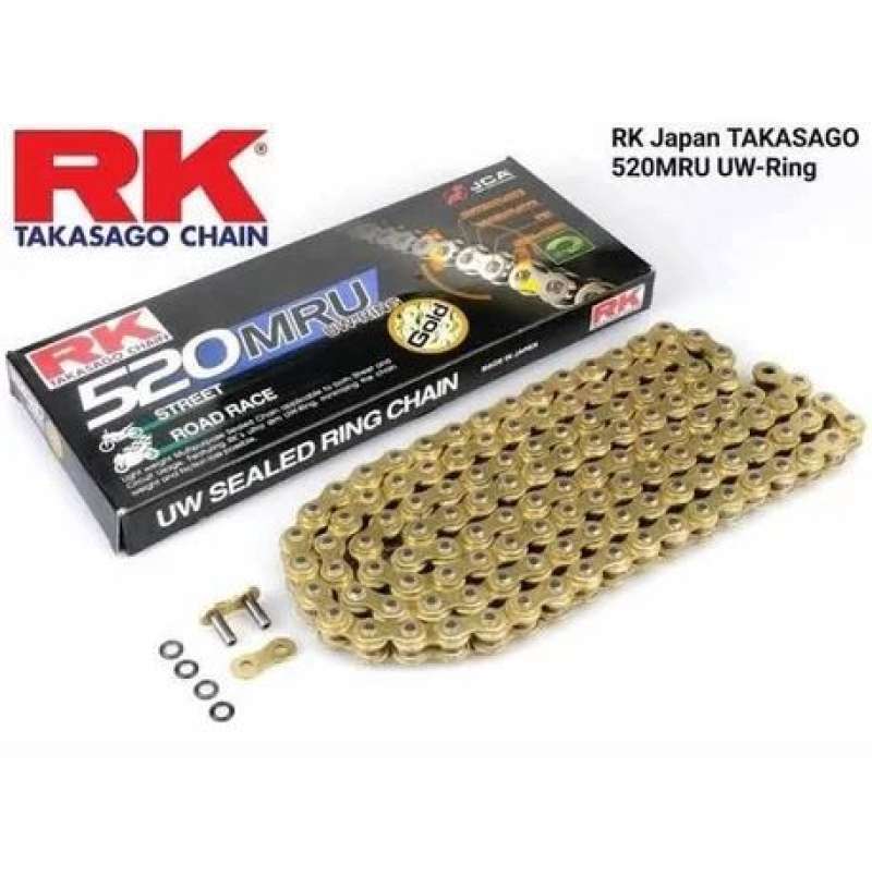 Promo Terbaik Rantai Rk Takasago Chain 520 Mru Uw-ring 120l Baru - Gold ...