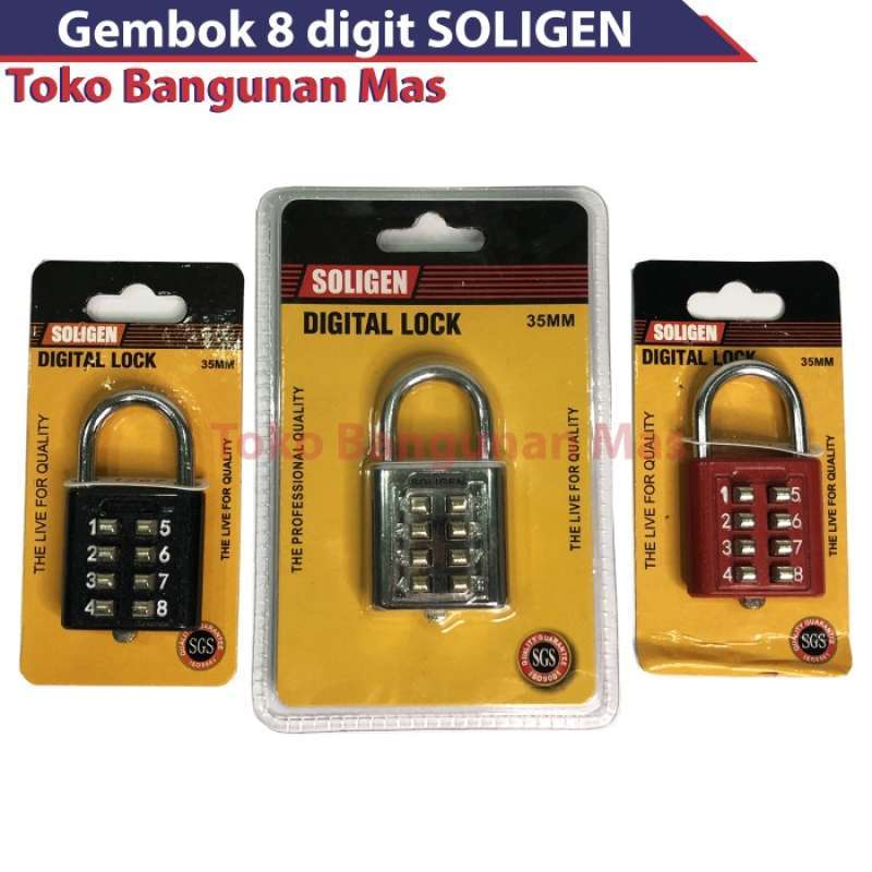 Promo Gembok Nomor Password Soligen 8 Digit/ Gembok Digital Gembok ...