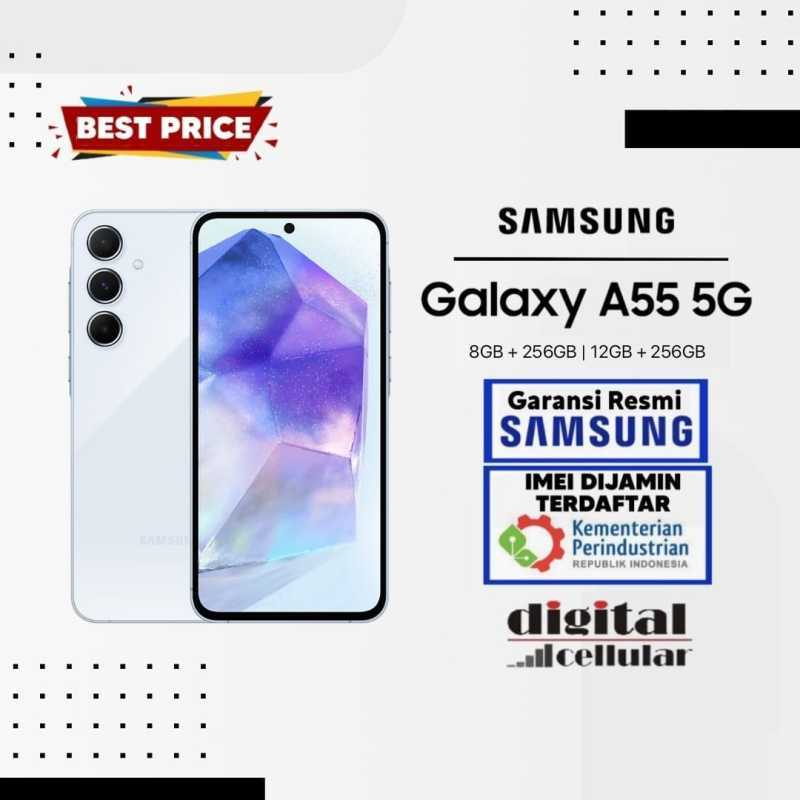 Jual Samsung Galaxy A55 5g Garansi Resmi - 12/256gb Ice Blue Di Seller Digital Cellular Official ...