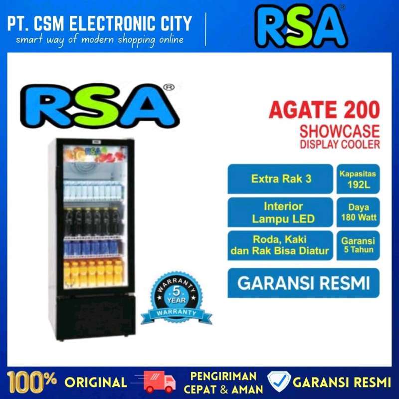 Jual Rsa Agate 200 (192 Liter) Showcase 3 Rak [garansi Resmi] Di Seller ...