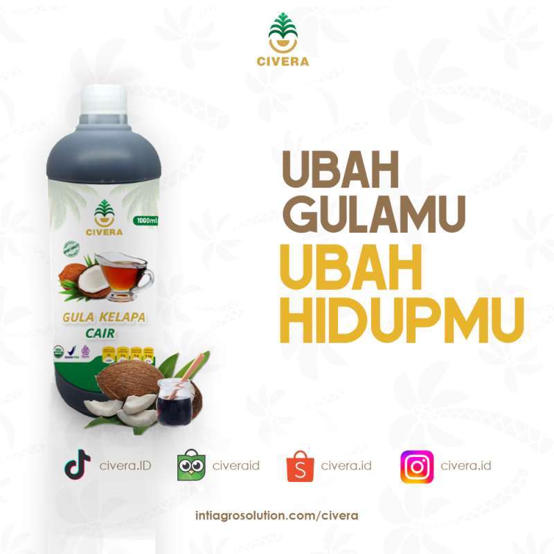 Promo Civera Gula Kelapa Cair 1 Liter / Palm Sugar Syrup 1 Liter Diskon ...