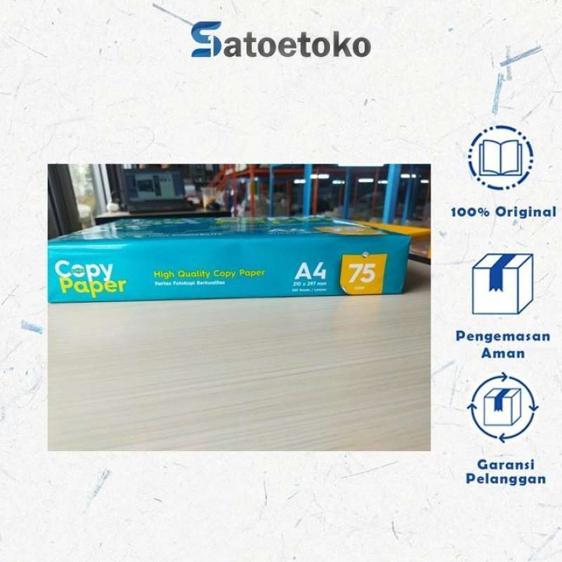 Jual Kertas Hvs A4 75gr / 75 Gram Copy Papper - 1 Rim (500 Lembar) Di ...