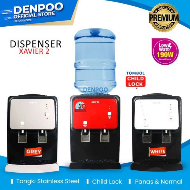 Promo Dispenser Galon Atas Hot & Fresh Denpoo Xavier 2 - Low Watt 190 ...