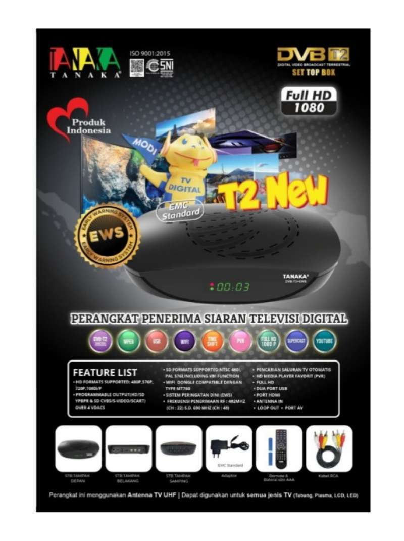 Promo Stb Set Top Box Dvbt2 Tanaka T2 New Receiver Tv Digital Diskon 9% Di Seller Neina Store ...