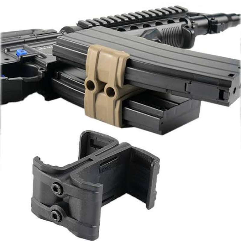 Promo Dual Mag Magazine Coupler Connector M4 M4a1 Water Gel Blaster Wgb ...