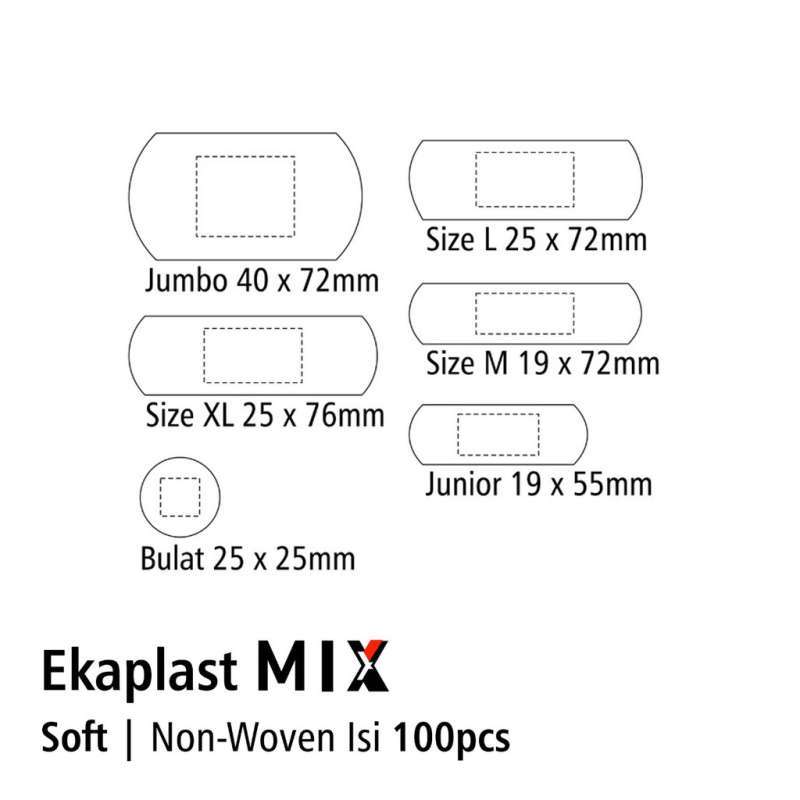 Promo Plester Luka Merk Ekaplast Soft Mix Isi 100 Pcs Per Box Diskon 29 ...