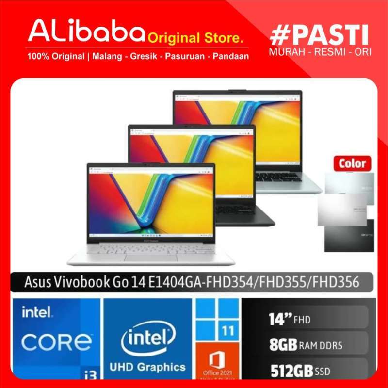 Jual Asus Vivobook Go 14 E1404ga-fhd354 I3 N305/8gb/512gb Ssd W11+ohs Di Seller Alibaba Original ...